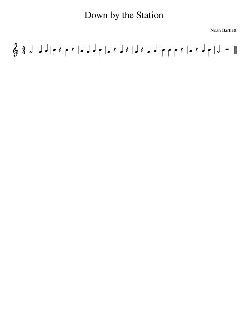 Down by the Station Sheet Music for Saxophone alto (Solo) | MuseScore.com