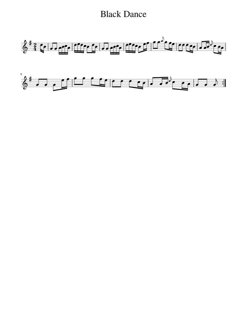 Black Dance Sheet Music for Piano (Solo) easy | MuseScore.com