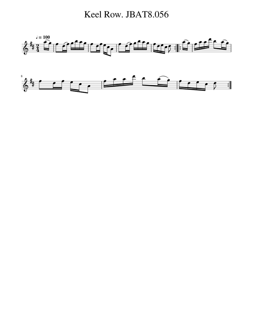 Keel Row. JBAT8.056 Sheet music for Piano (Solo) Easy | Musescore.com