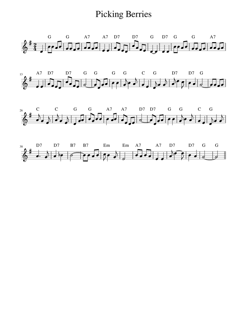 Picking Berries Sheet music for Piano (Solo) Easy | Musescore.com