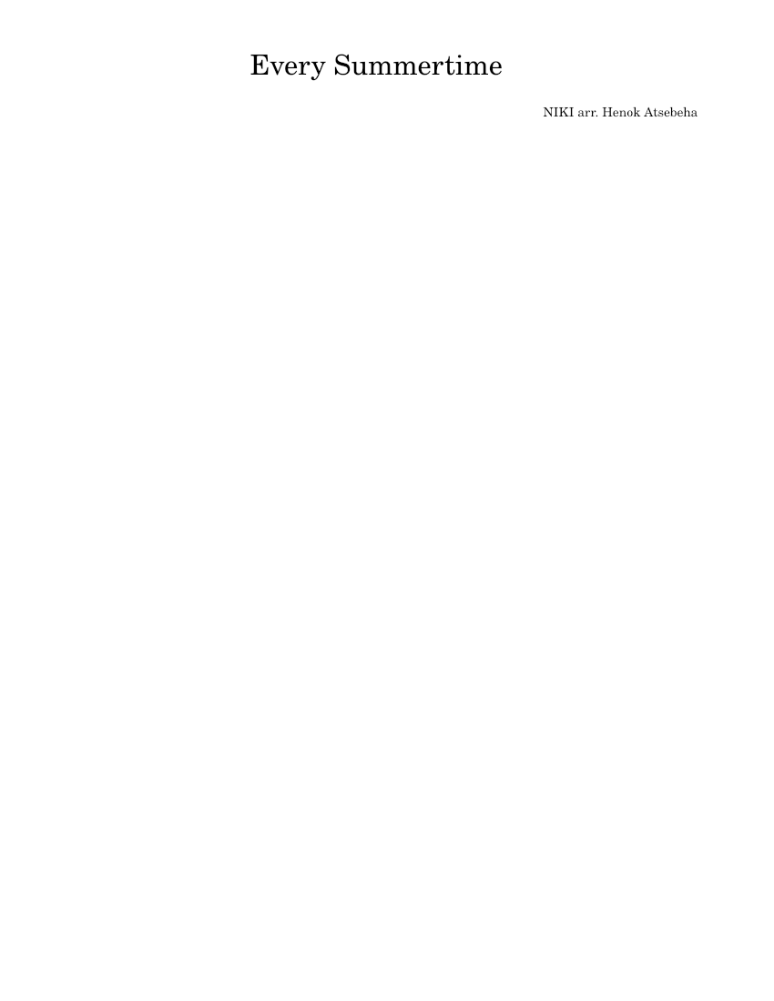 Every Summertime arr. Sheet Music for Piano, Trombone, Euphonium, Tuba ...