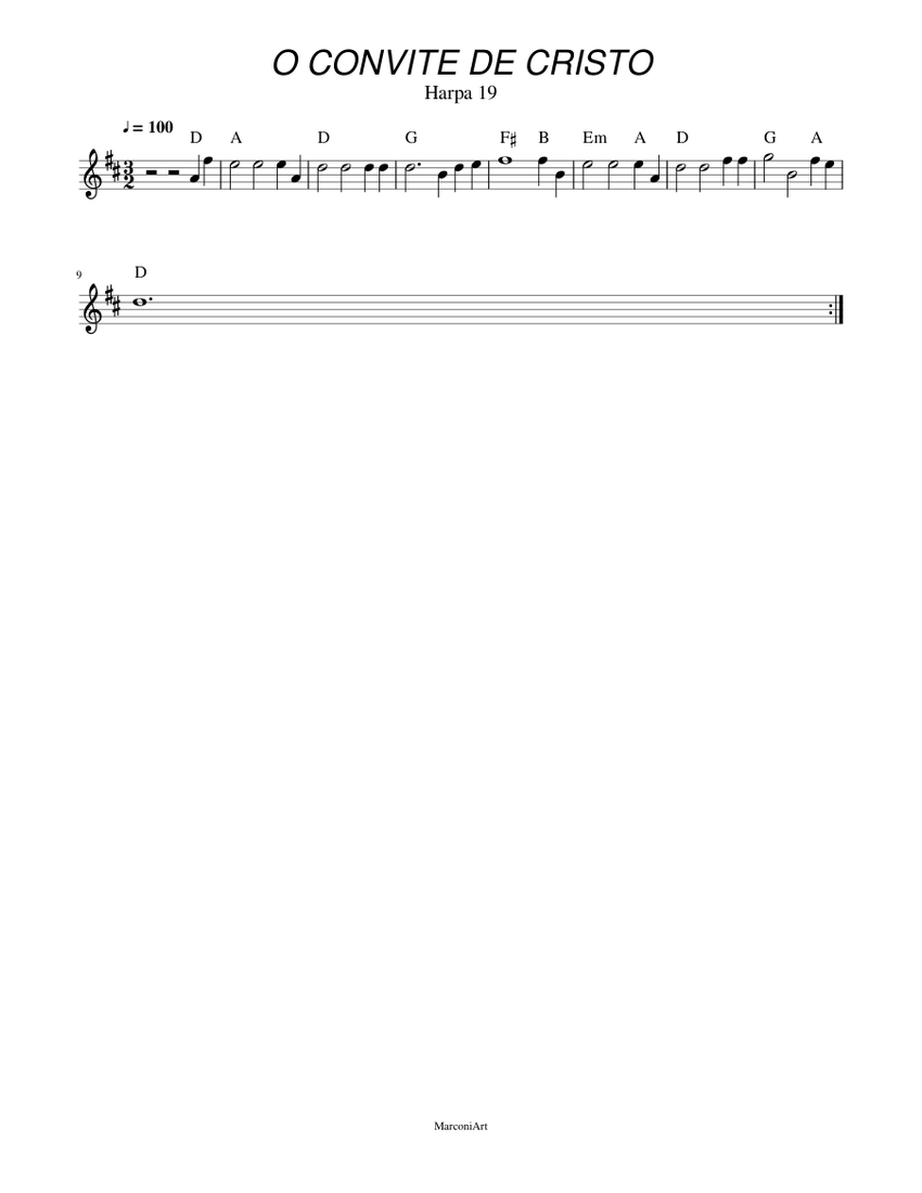 O CONVITE DE CRISTO Sheet music for Piano (Solo) Easy | Musescore.com