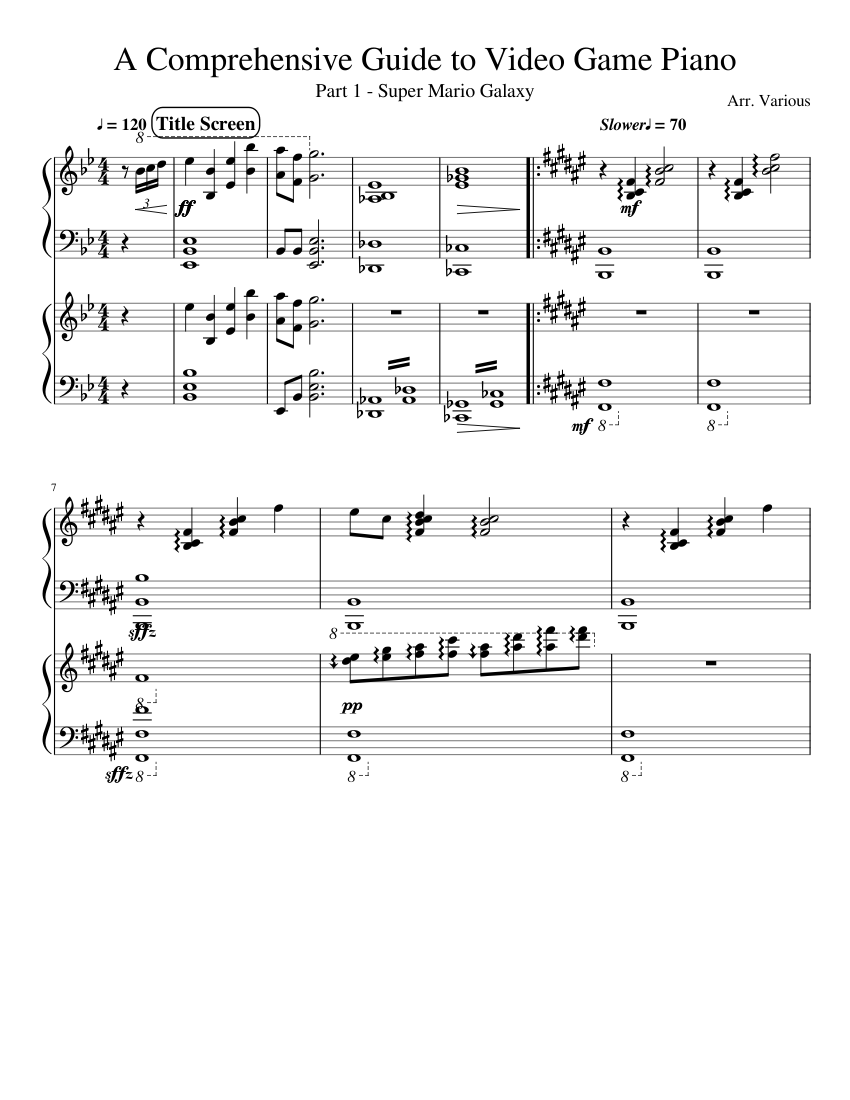 A Comprehensive Guide to Video Game Piano Sheet music for Piano (Piano ...
