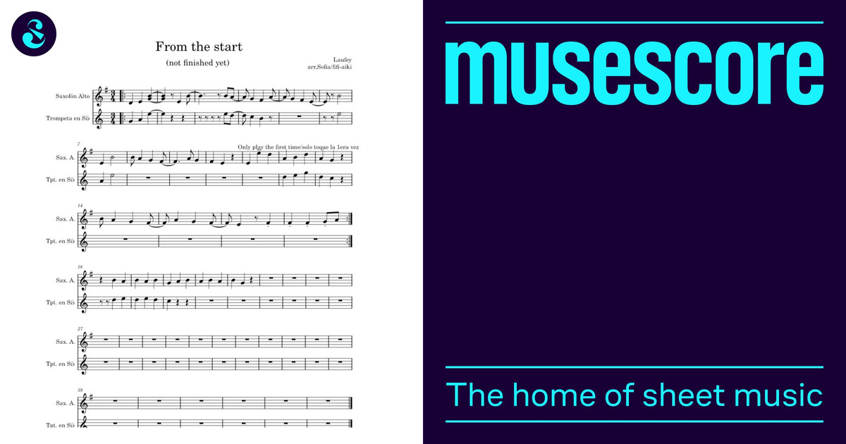 from the start-alto sax and trumpet duet Sheet music for Saxophone alto ...