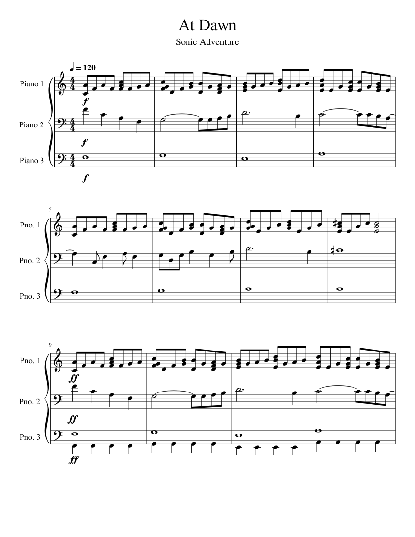 At Dawn Sheet Music for Piano (Mixed Trio) | MuseScore.com