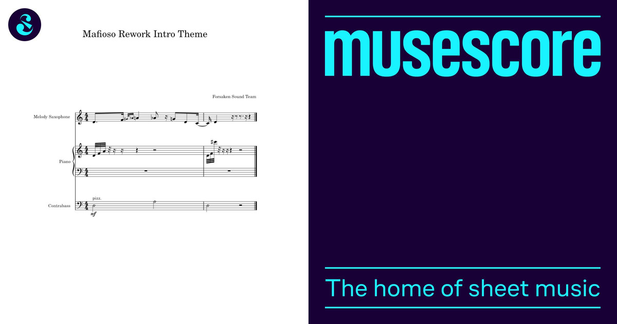Mafioso Rework Intro Theme Sheet Music for Piano, Saxophone tenor ...