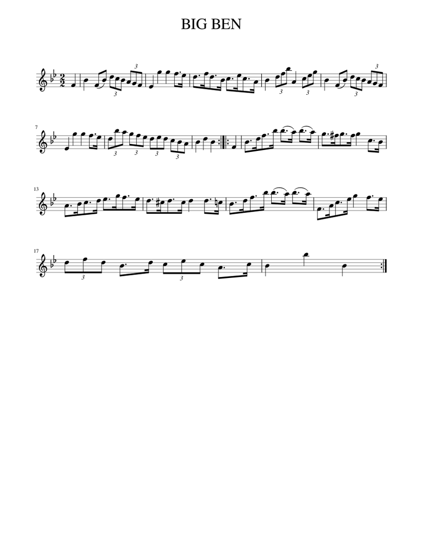 BIG BEN Sheet music for Piano (Solo) | Musescore.com