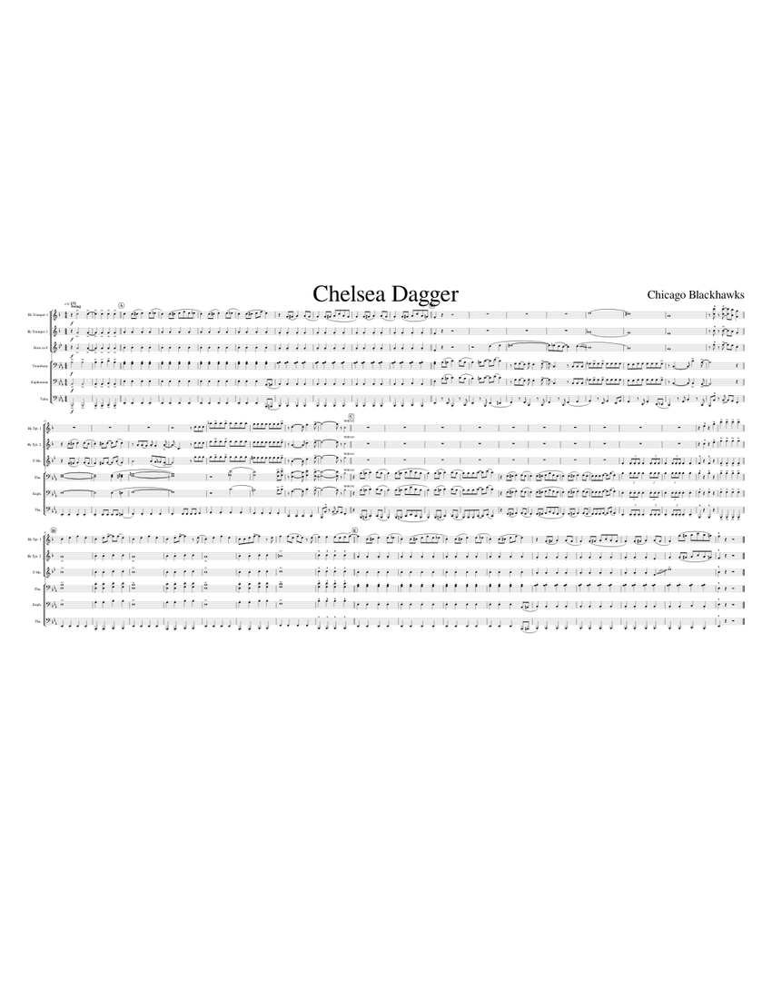 BB Chelsea Dagger Sheet music for Trombone, Euphonium, Tuba, Trumpet in ...