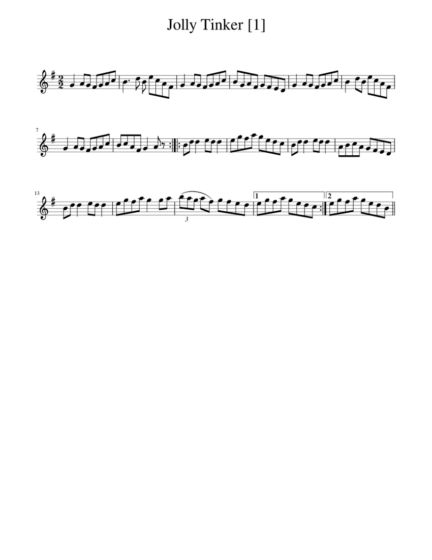 Jolly Tinker Sheet music for Piano (Solo) | Musescore.com