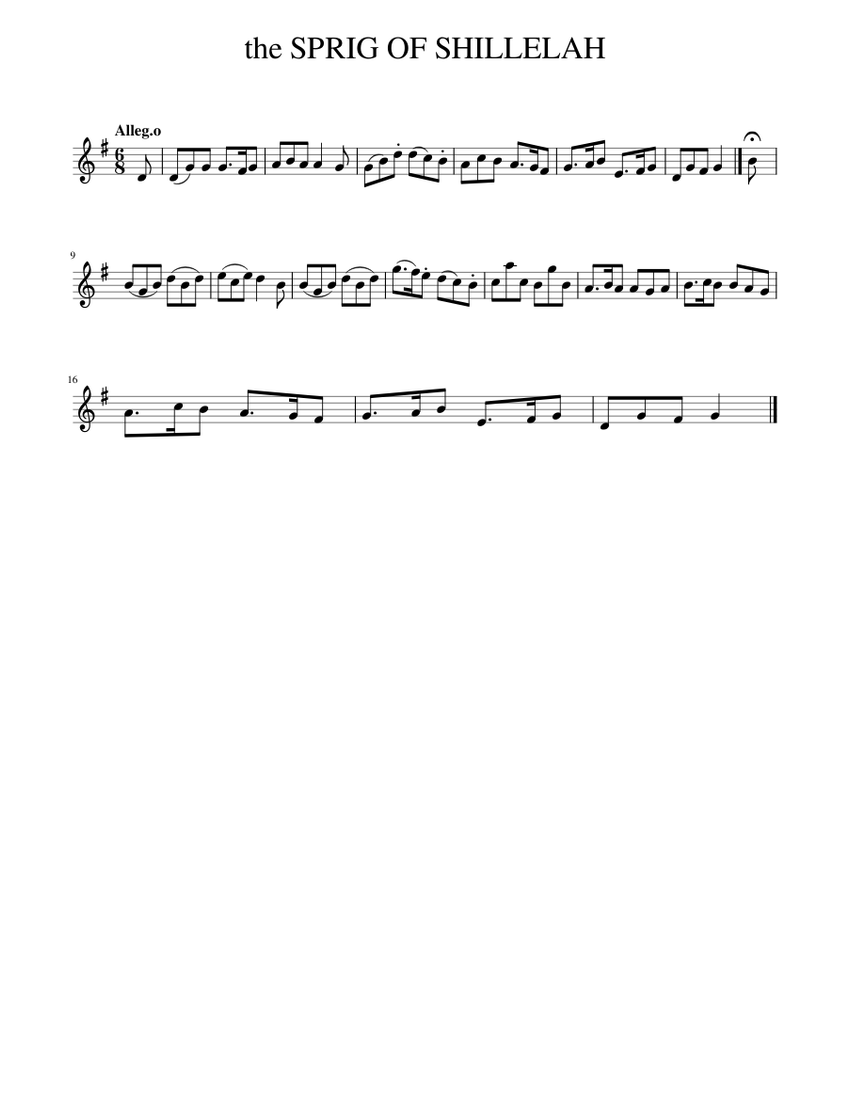 the SPRIG OF SHILLELAH Sheet music for Piano (Solo) Easy | Musescore.com