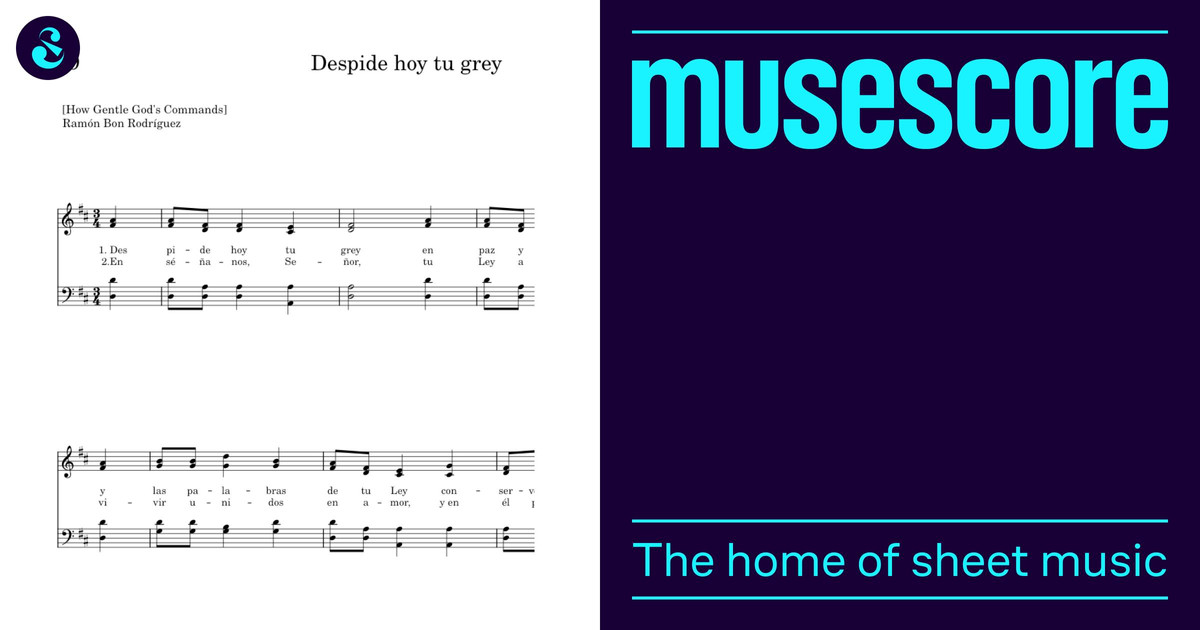 Despide hoy tu grey - Anonymous Sheet music for Synthesizer (Mixed Duet ...