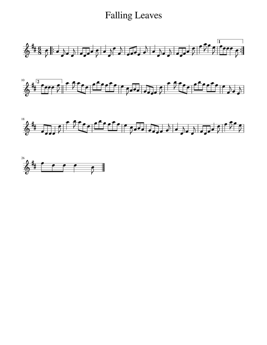 Falling Leaves Sheet Music for Piano (Solo) easy | MuseScore.com