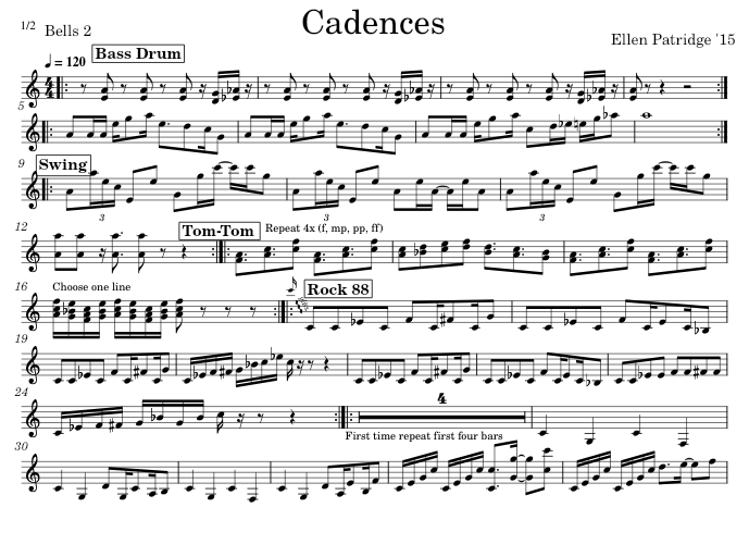 Cadences Bells 2 Sheet Music for Glockenspiel (Solo) | MuseScore.com