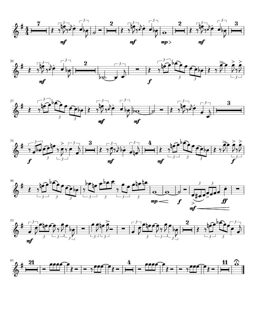 Trumpet 4 Sheet Music for Trumpet in b-flat (Solo) | MuseScore.com