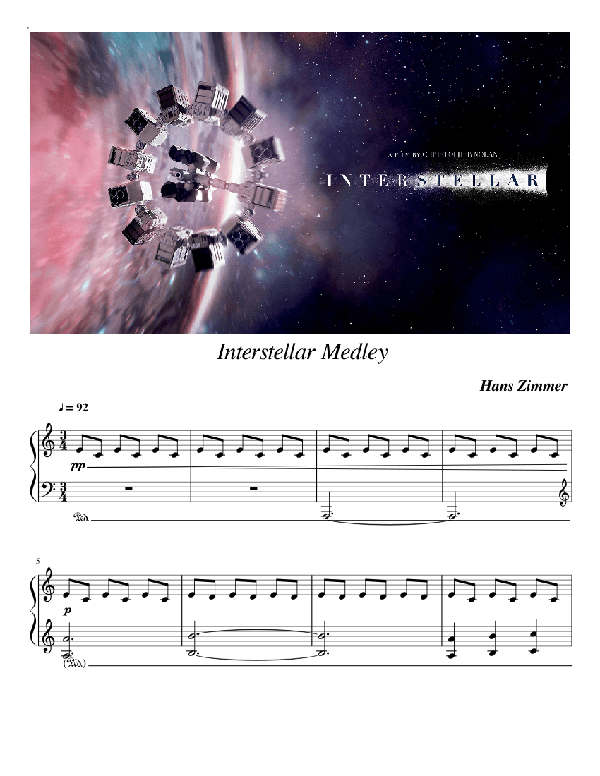 Interstellar Medley Sheet Music for Piano (Solo) | MuseScore.com