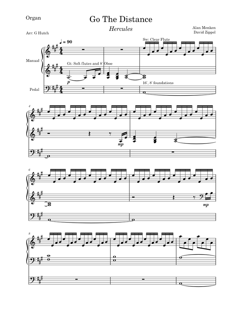 Go The Distance – Alan Menken Sheet music for Piano (Solo) | Musescore.com