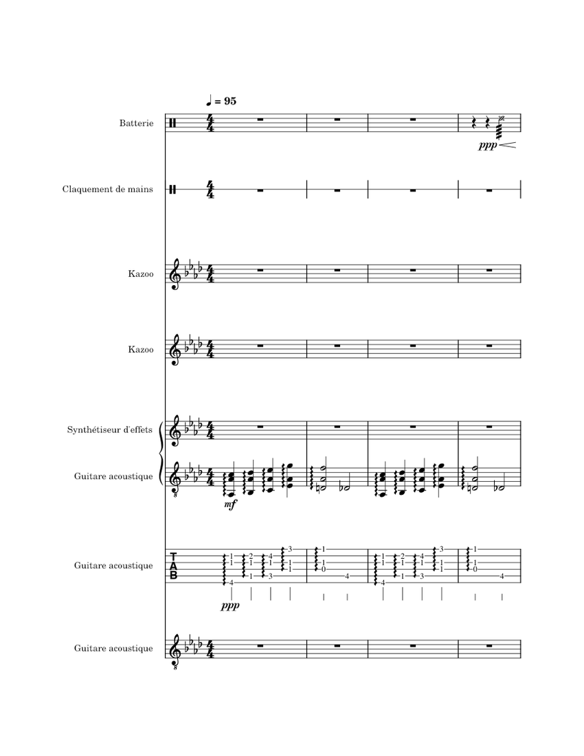 Injustice – CG5 Sheet music for Kazoo, Guitar, Drum group, Synthesizer ...