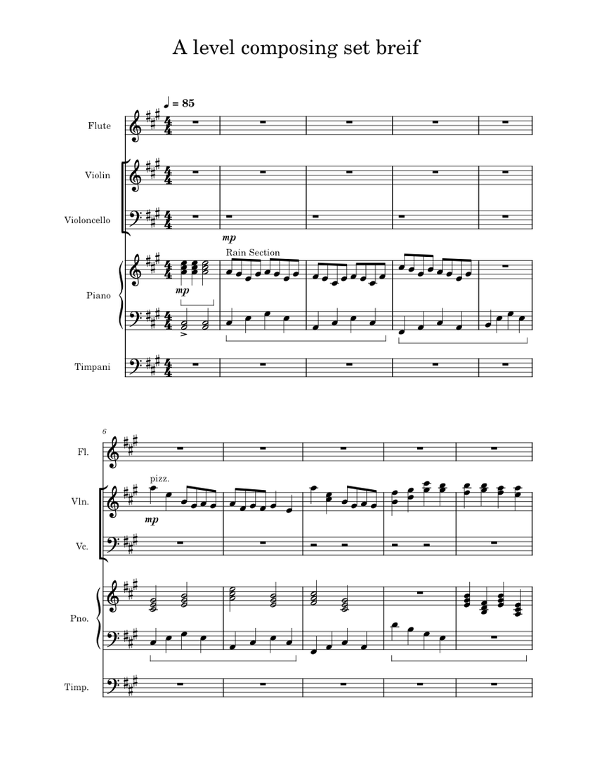 A level composing set breif - piano tutorial