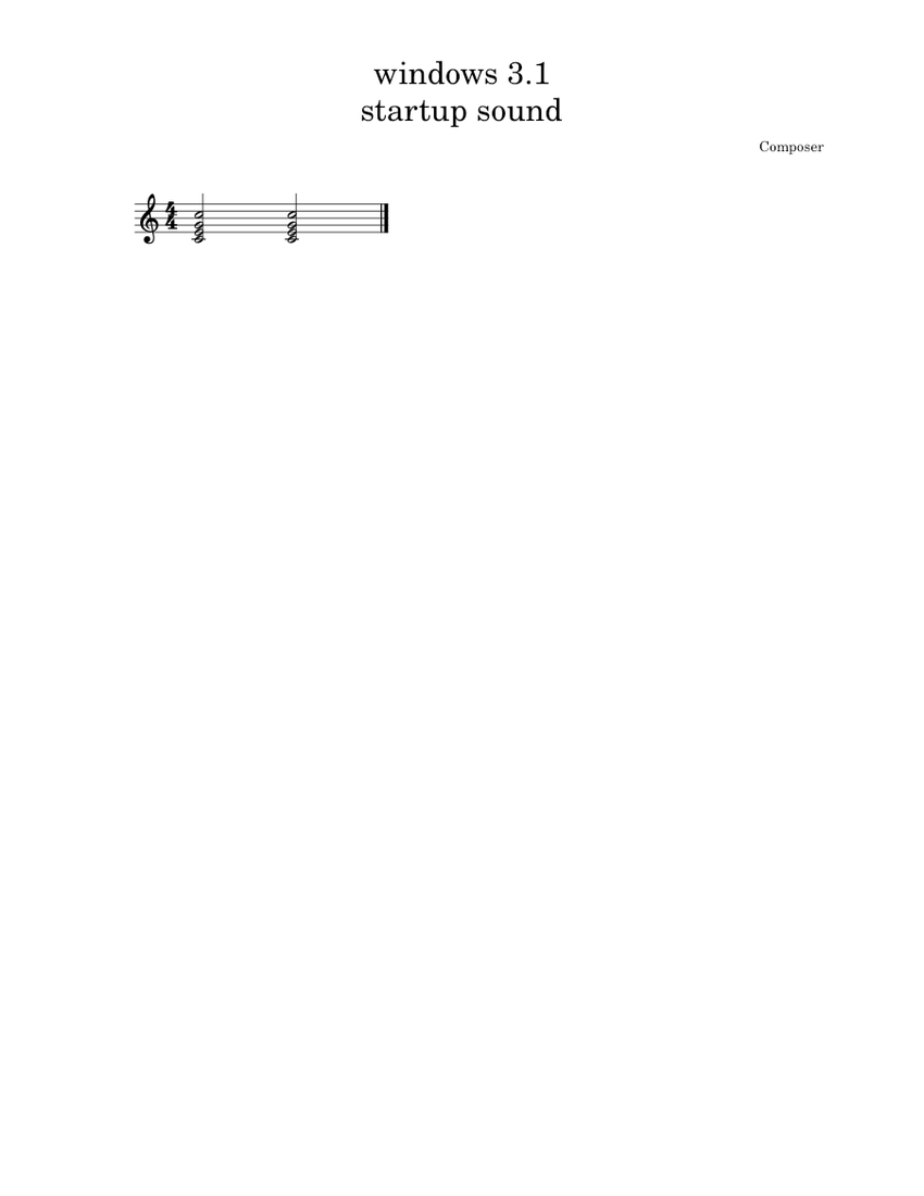 microsoft windows 3.1 Sheet music for Piano (Piano Four Hand) Easy ...