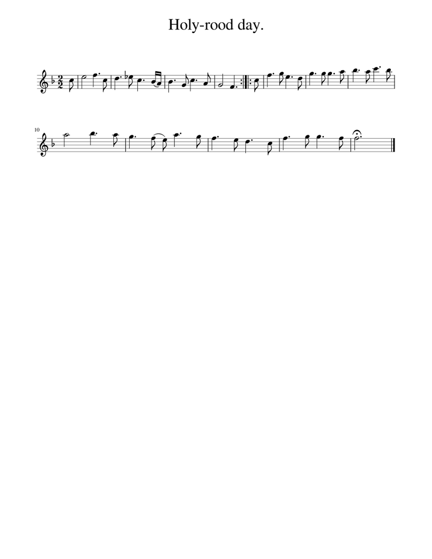 Holy-rood day. Sheet music for Piano (Solo) | Musescore.com