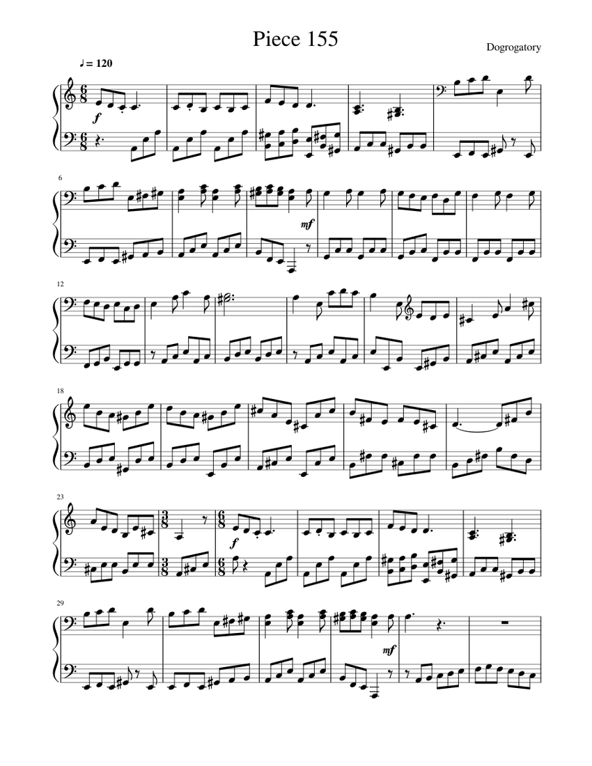 The Black Cat Sheet music for Piano (Solo) | Musescore.com