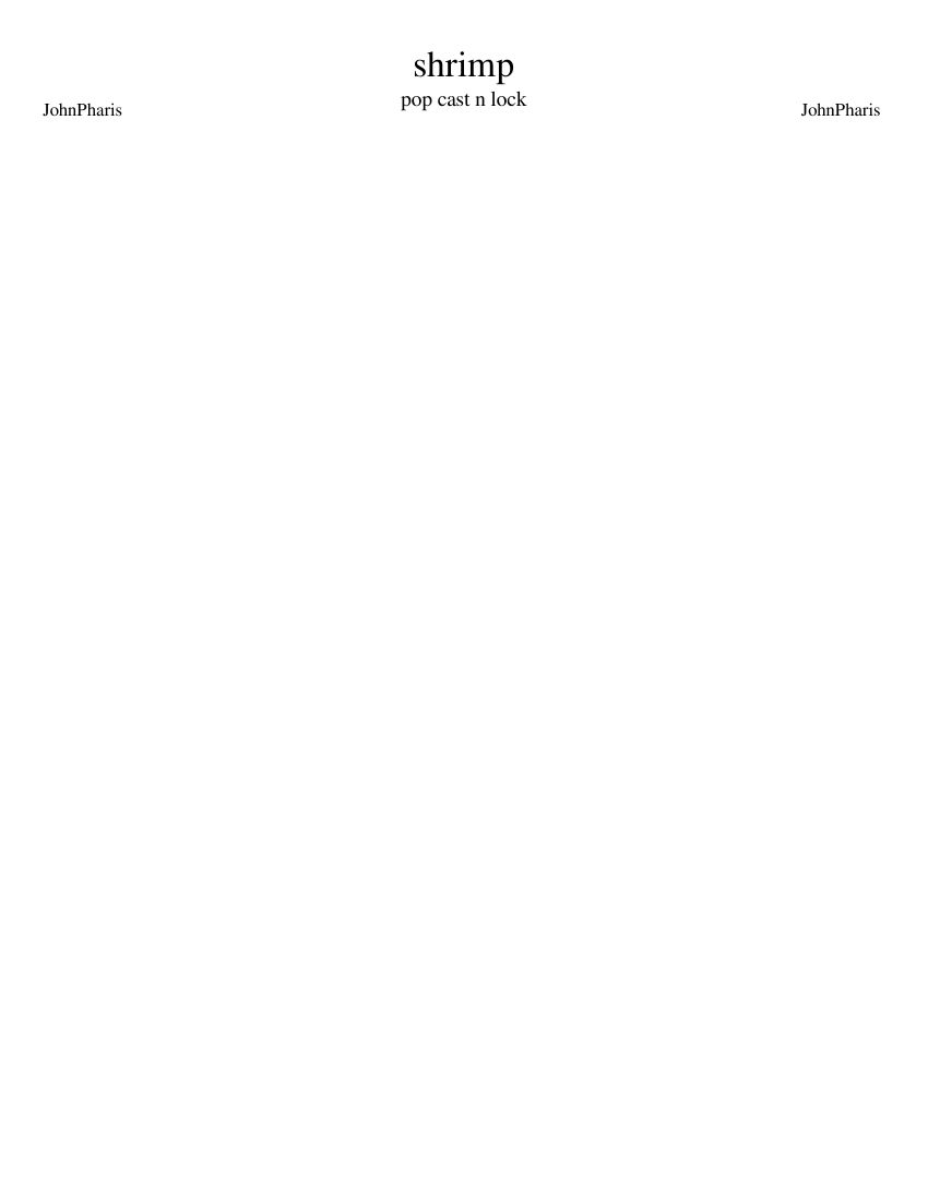 Shrimp Sheet Music for Piano, Trombone, Tuba, Flute & more instruments ...