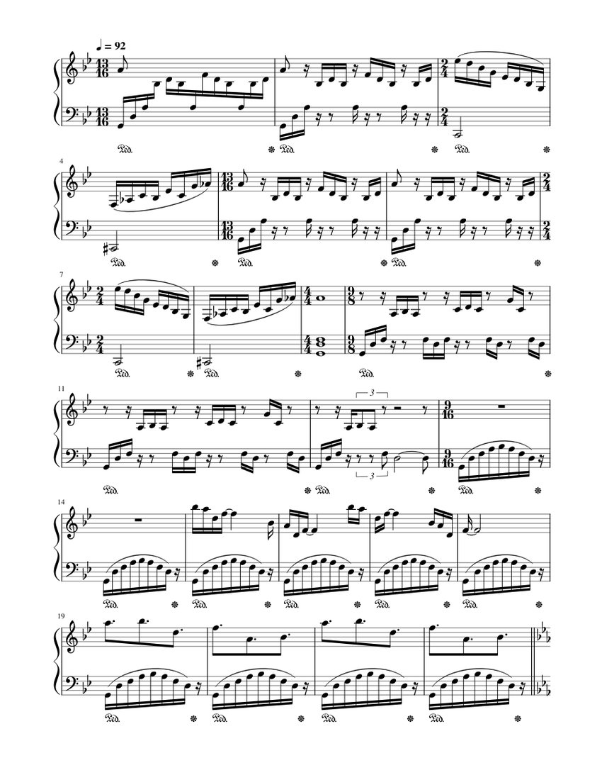 Track 1 – Vicarious Fr Sheet Music for Piano (Solo) | MuseScore.com