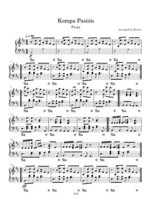 Kompa Pasion – фрози (frozy) Sheet Music for Piano (Solo) easy ...