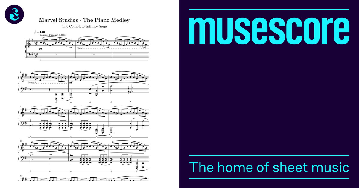 Marvel Studios - The Piano Medley Sheet Music for Piano (Solo ...