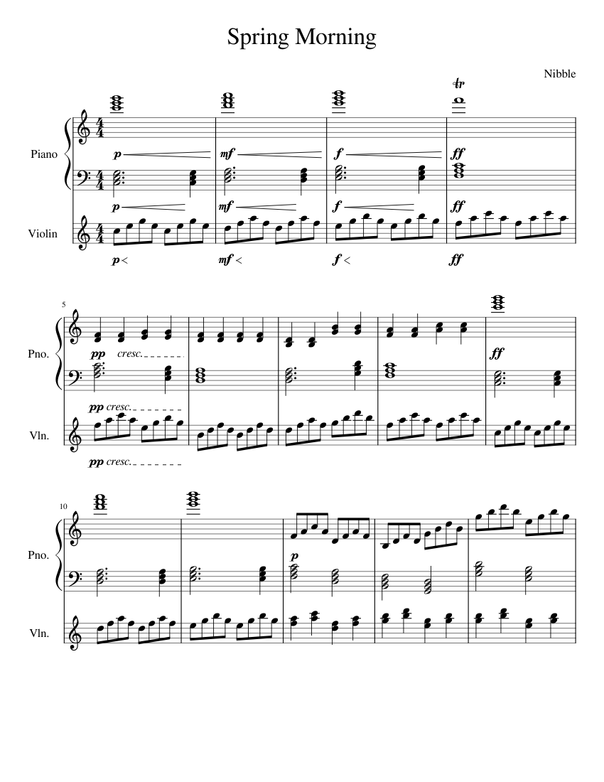 Spring Morning - piano tutorial