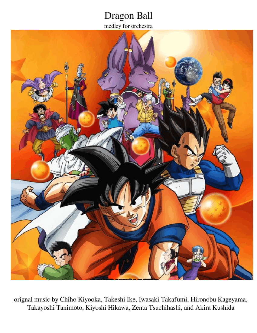 Dragon Ball medley for orchestra (full) Sheet music for Trombone, Tuba ...