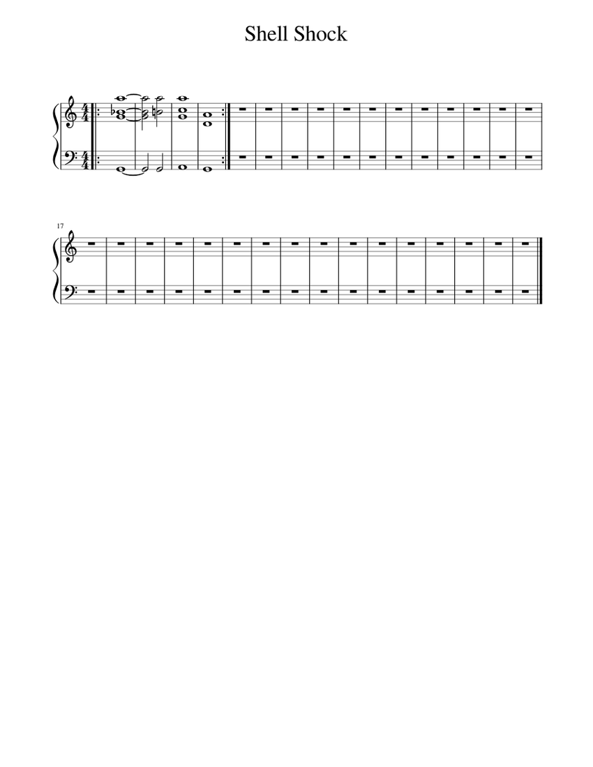Shell Shock Sheet Music for Piano (Solo) easy | MuseScore.com