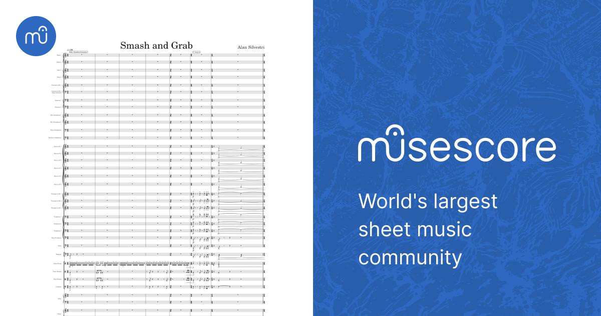 Smash and Grab – Alan Silvestri Sheet Music for Piano, Trombone, Tuba ...