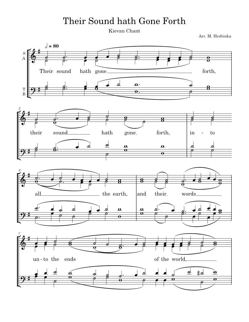 Their Sound Hath Gone Forth Sheet music for Female, Male (SATB ...