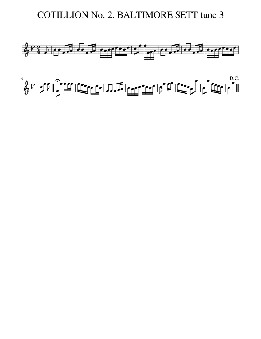 COTILLION No. 2. BALTIMORE SETT tune 3 Sheet music for Piano (Solo ...