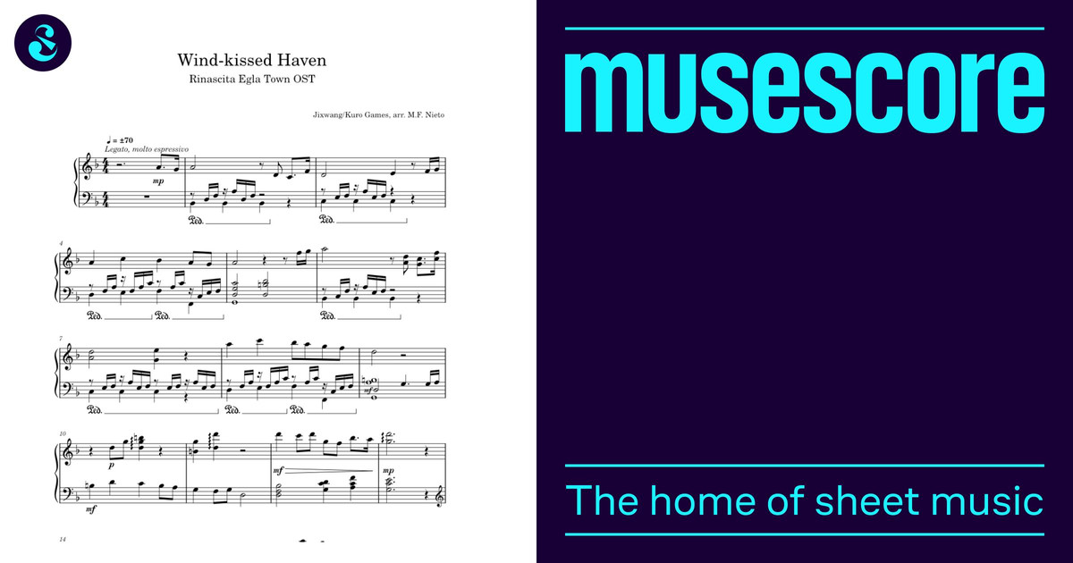 Wind-Kissed Haven – Jixwang/Kuro Games Sheet Music for Piano (Solo ...