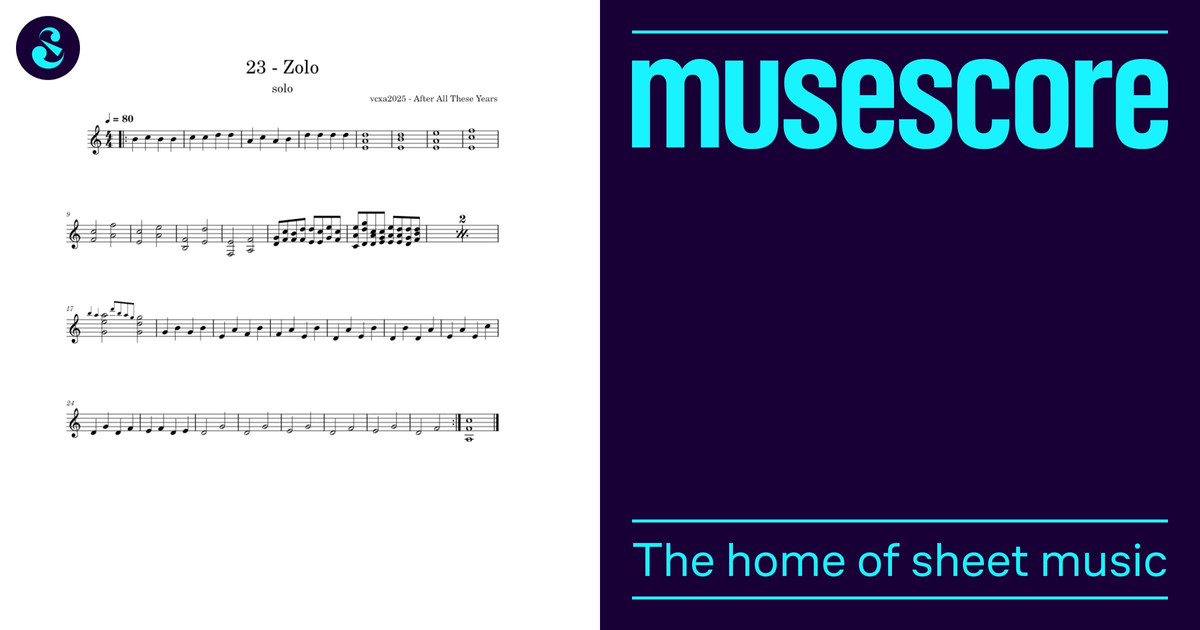 23 - Zolo – vcxavcxa05 Sheet Music for Oboe (Solo) | MuseScore.com