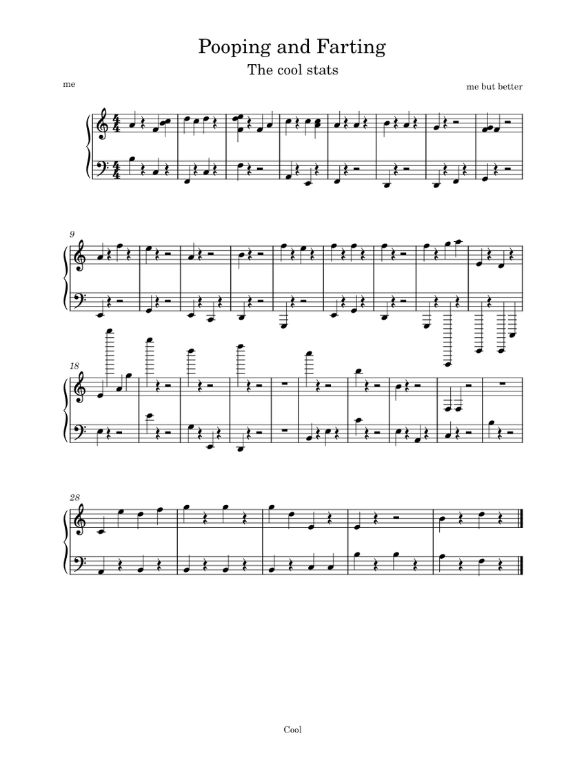 Pooping And Farting Sonata – arrite Pooping and Farting - piano tutorial