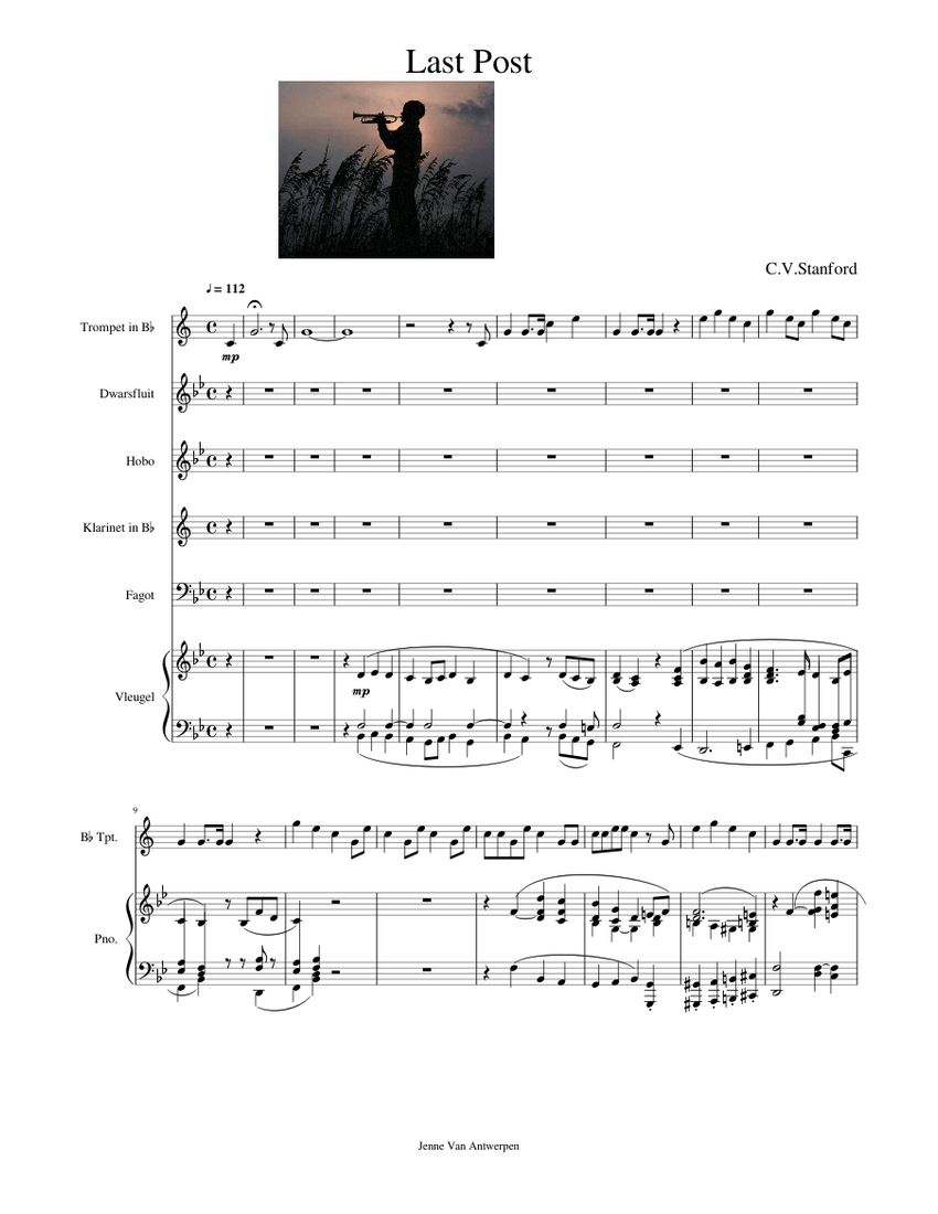 Last Post Sheet music for Piano, Flute, Oboe, Clarinet in b-flat & more ...
