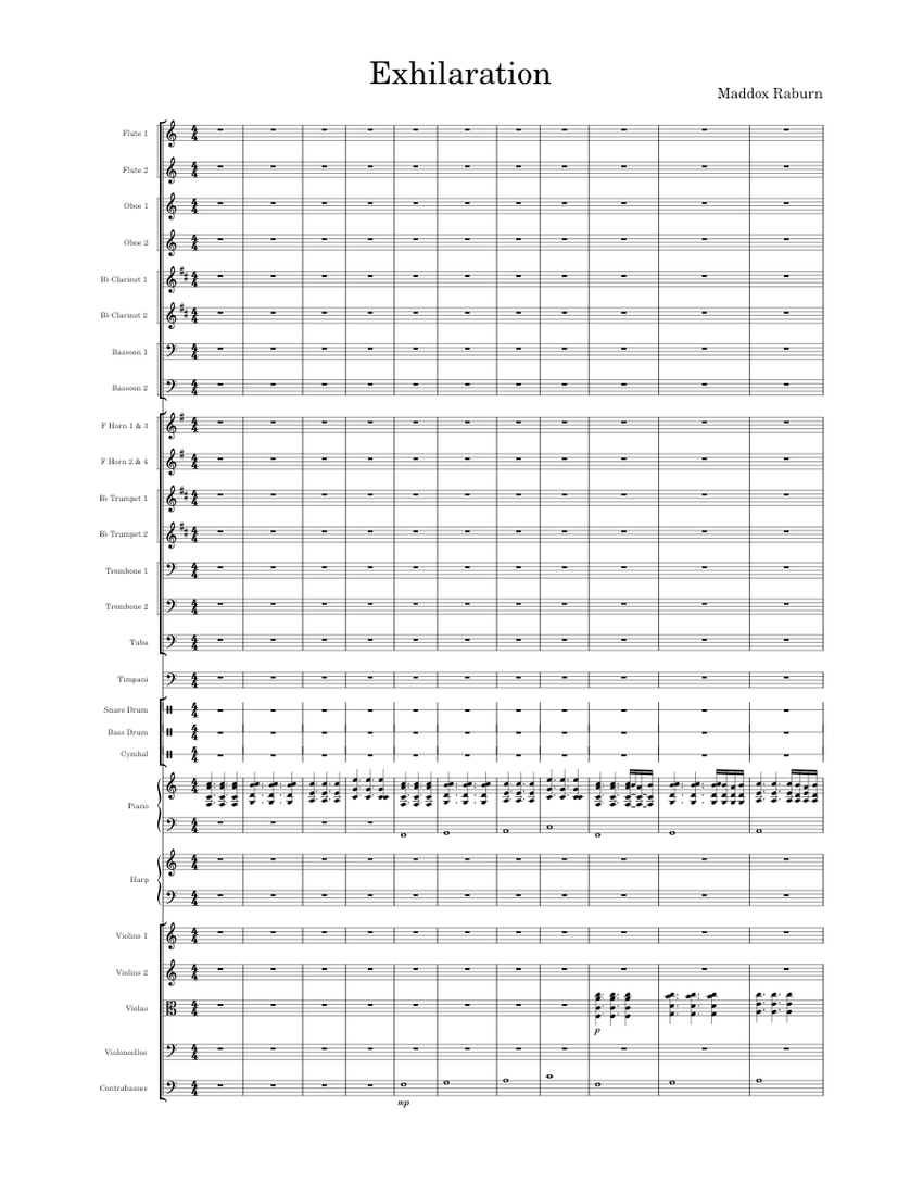 Exhilaration Sheet music for Piano, Trombone, Tuba, Flute & more ...