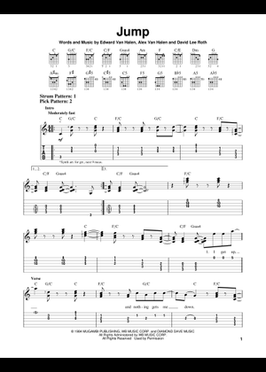 Jump – Van Halen Tab Sheet Music for Guitar (Solo) | MuseScore.com