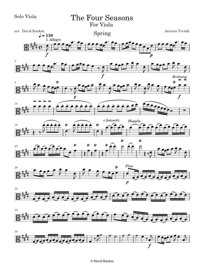 The four seasons - spring – Antonio Vivaldi The Four Seasons - Spring ...