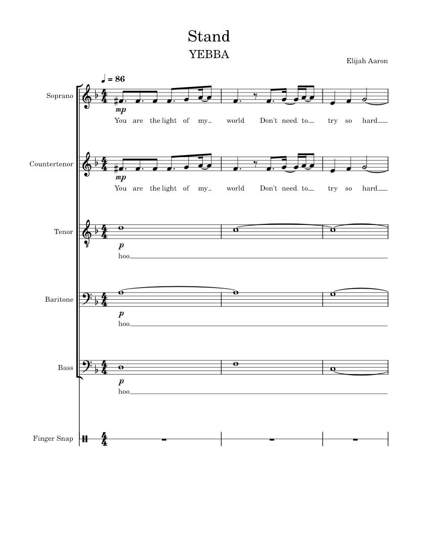 Stand Sheet Music for Soprano, Tenor, Bass voice, Baritone & more ...