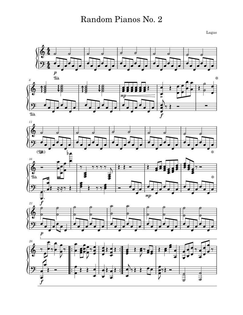 Random Piano No. 2 – Lucas Harnisch Random_Pianos_No._2 Sheet music for ...