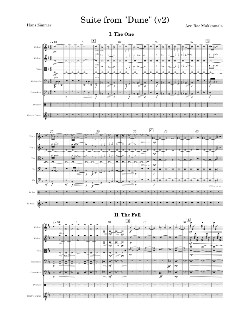 Dune (Original Motion Picture Soundtrack) – Hans Zimmer Sheet music for ...