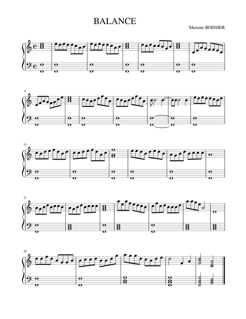 BALANCE - piano tutorial