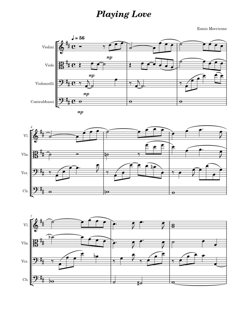 Playing Love Sheet Music for Strings group (String Ensemble ...