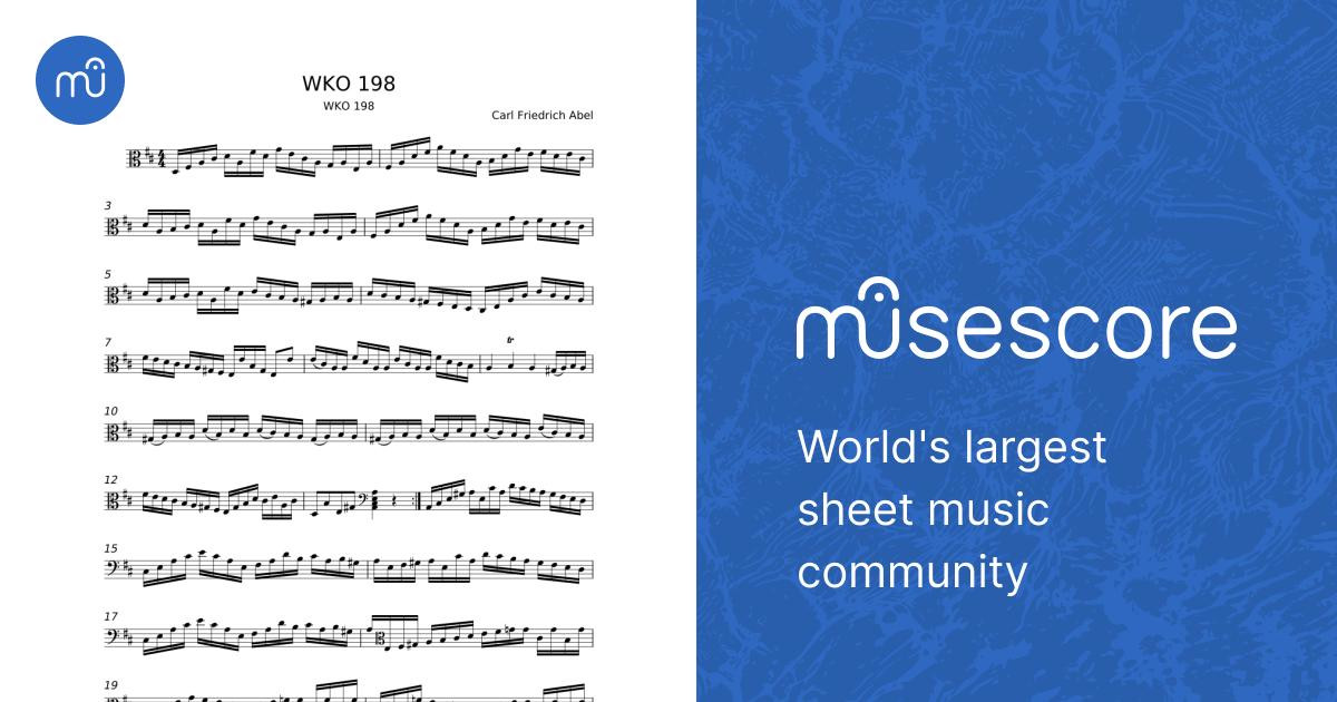 WKO 198 - Carl Friedrich Abel Sheet Music for Viola (Solo) | MuseScore.com