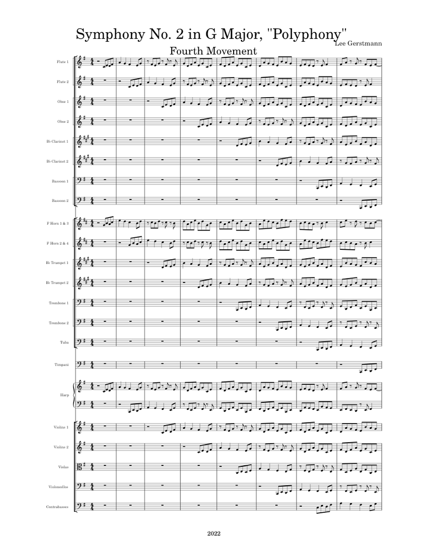 Symphony No 2 4th Movement Sheet music for Trombone, Tuba, Flute, Oboe & more instruments ...