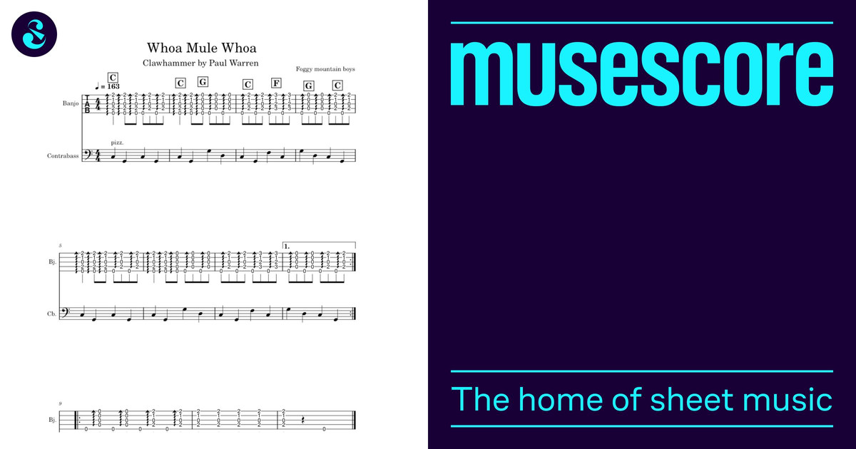 Whoa! Mule feat. Paul Warren (Foggy Mountain Boys) Sheet Music and Tab ...
